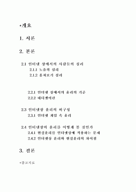   인터넷상의 윤리 -1페이지