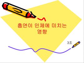 흡연이 인체에 미치는  영향 ppt-1페이지