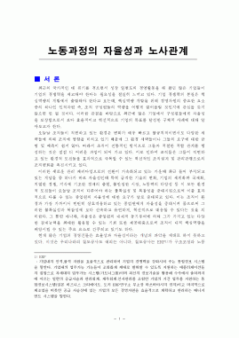 노동과정의 자율성과 노사관계-1페이지