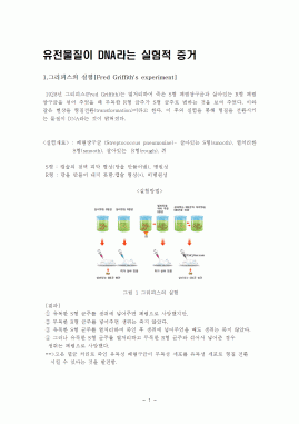 DNA가 유전물질이라는 실험적 증거-1페이지