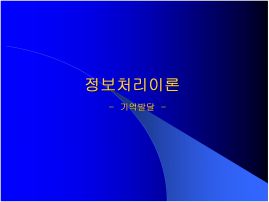 정보처리이론-기억발달-1페이지