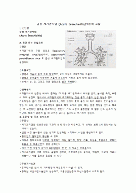 급성 세기관지염 (Acute Bronchiolitis)이론적 고찰-1페이지