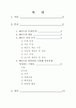 레포트 잘쓰는 방법-1페이지