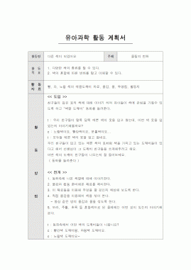 유아과학활동계획안 (다른색이 되었어요) - 동화:색깔도깨비-1페이지