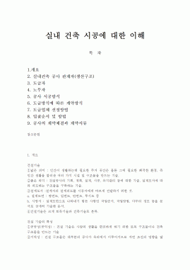 실내 건축 시공에 대한 이해-1페이지