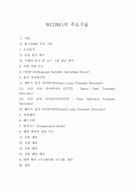 WCDMA의 주요기술-1페이지