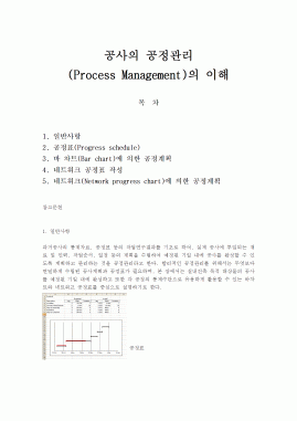 공사의 공정관리(Process Management)의 이해-1페이지