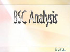 BSC[Balanced Scorecard 균형성과평가제도]분석-1페이지