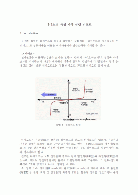 다이오드 특성 파악 실험 리포트-1페이지