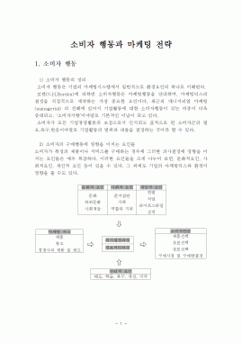 소비자 행동과 마케팅 전략-1페이지