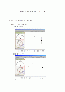 다이오드 특성 전압 실험 예비 보고서-1페이지