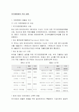 [법률학] 국가재정법과 예산회계법 비교-1페이지