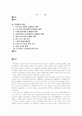 <노인단독가구>노인단독가구에 대한 문제점과 대책-1페이지