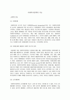 사회복지정책의 기능 레포트-1페이지