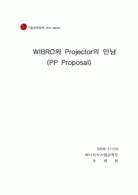 wibro와 초소형 projector의 만남 (emerging technology)-1페이지