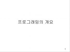 프로그래밍의 개요-1페이지