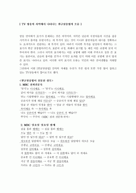 방송자막에서의 한글 맞춤법의 오류-1페이지