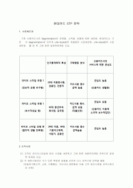 [경영]현대카드 STP 전략 -1페이지