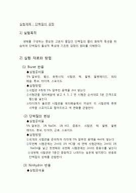 [화학실험] 단백질 검정 실험-1페이지