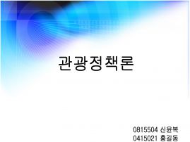 국내관광정책&국제기구조사-1페이지