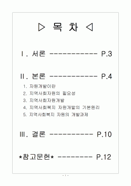 지역사회복지 실천을 위한 사회자원개발 방안에 대하여 논하시오-1페이지