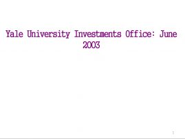 Yale University Investments Office: June 2003-1페이지