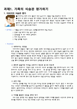 가족의 식습관 평가하기-1페이지