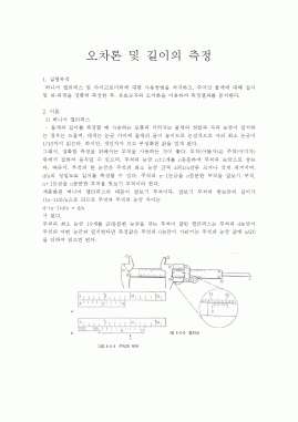 오차론 및 길이릐 측정(버니어 캘리퍼스와 마이크로 미터)예비 보고서^^-1페이지