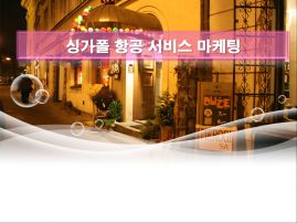 싱가폴 항공 서비스마케팅-1페이지