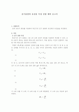 전기용량과 유전율 측정 실험 예비 보고서-1페이지