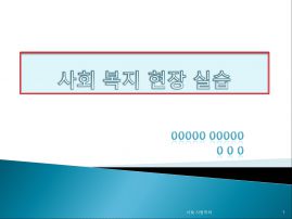 [사회복지] 사회복지현장실습보고서-1페이지