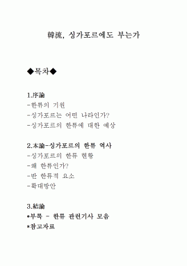 싱가포르의 한류 -1페이지