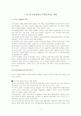 * 수도권 규제 완화가 지역에 미치는 영향 (3가지 측면의 정리)-1페이지