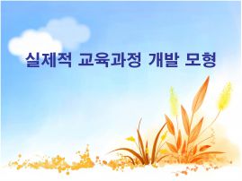 실제적 교육과정 개발모형-1페이지