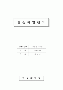 [독후감]슬픈아일랜드-1페이지