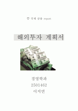 해외투자(옵션) 계획서 -1페이지