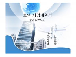 호텔사업계획서 [분석/조사] -1페이지