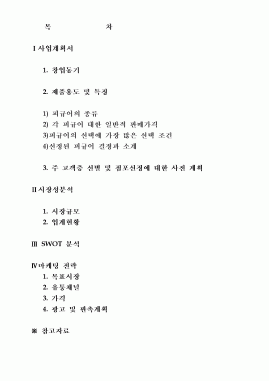 사업 계획 및 시장 분석-1페이지