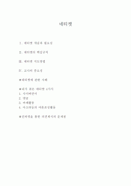 사이버상에서 네티켓-1페이지