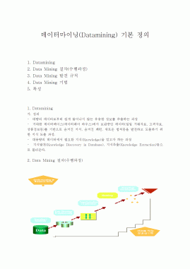 데이터 마이닝 기본정의-1페이지