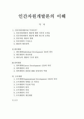 인간자원개발론의 이해-1페이지