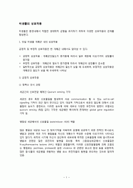 [미생물학] 미생물의 상호작용(공생관계)-1페이지