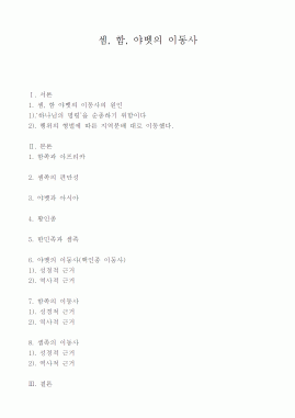 샘,함,야벳의 이동사-1페이지