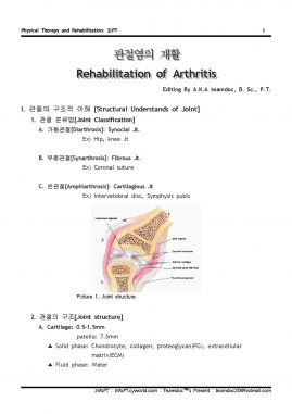 [물리치료]관절염의 재활[ Rehabilitation of Arthritis ]-1페이지