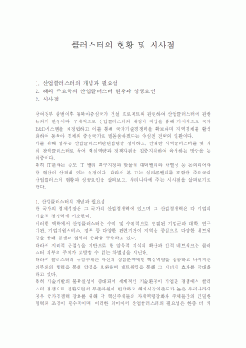 클러스터의 현황 및 시사점-1페이지