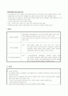   골관절염 정의증상진단간호-1페이지