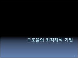 구조물 최적해석-1페이지