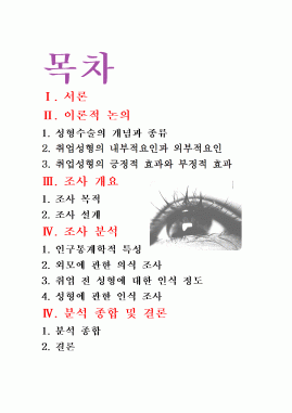 성형에 대한 조사 분석-1페이지