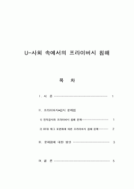 U-사회 속에서의 프라이버시 침해-1페이지