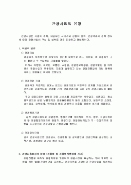 [사회과학] 관광사업의 유형-1페이지